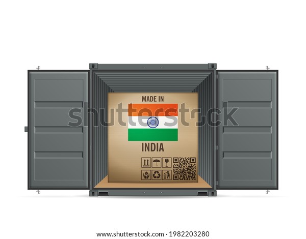 Cardboard Box India Cargo Container On Stock Vector (Royalty Free ...
