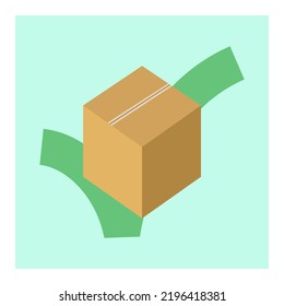 Cardboard Box Over Check Mark Stock Vector (Royalty Free) 2196418381 ...