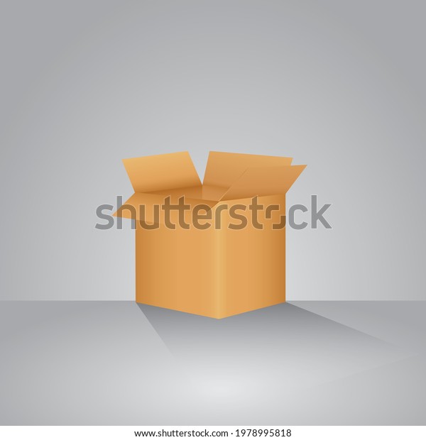 Cardboard Box Realistic Vector Illustration Stock Vector (Royalty Free ...