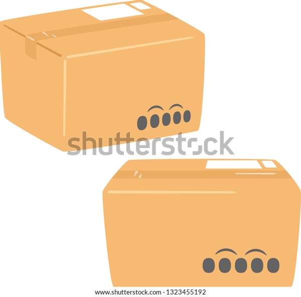 Cardboard Box Shipping Slip Stock Vector (Royalty Free) 1323455192 ...