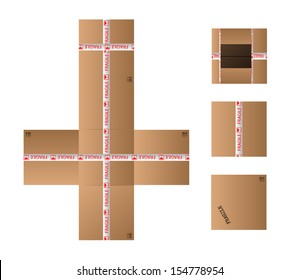 Cardboard Box Texture Eps8 Stock Vector (Royalty Free) 154778954 ...