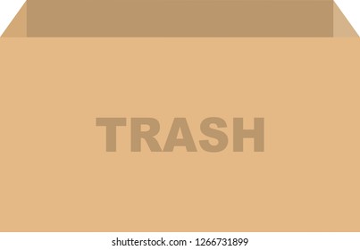 Cardboard Box Vector Trash Concept Stock Vector (Royalty Free ...