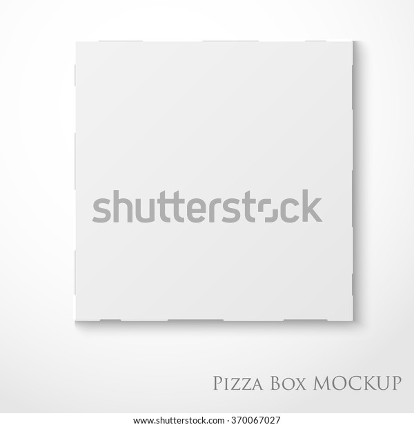 Cardboard Empty Pizza Box Mock Template 库存矢量图（免版税）370067027 | Shutterstock