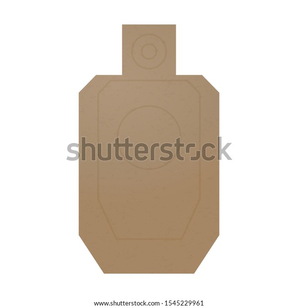 Cardboard Human Body Shaped Target Shooting Stock Vector (Royalty Free ...