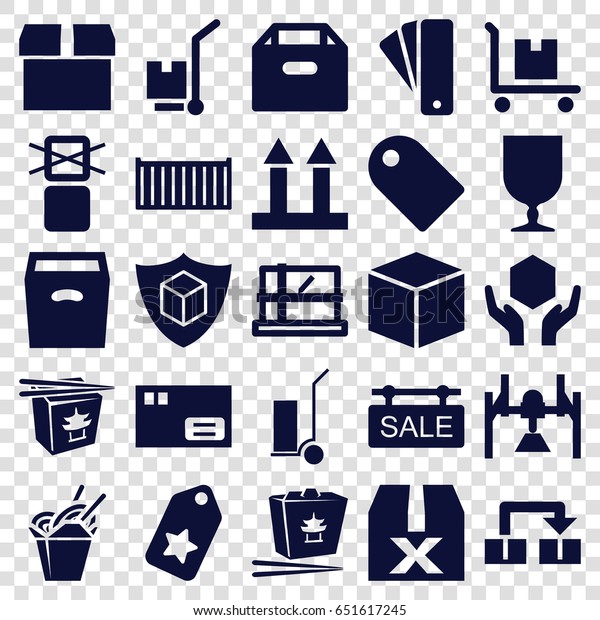Cardboard Icons Set Set 25 Cardboard Stock Vector (Royalty Free ...