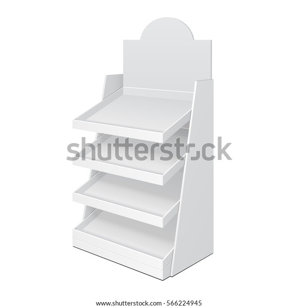 Cardboard Ladder Floor Display Rack Supermarket Stock Vector (Royalty ...
