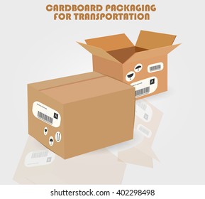 Cardboard Packaging Transportation Stock Vector (Royalty Free ...