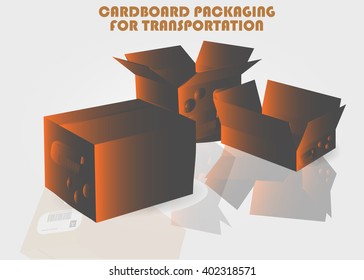 Cardboard Packaging Transportation Stock Vector (Royalty Free ...