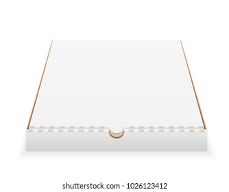 Cardboard Pizza Box Empty Template Stock Stock Vector (Royalty Free ...