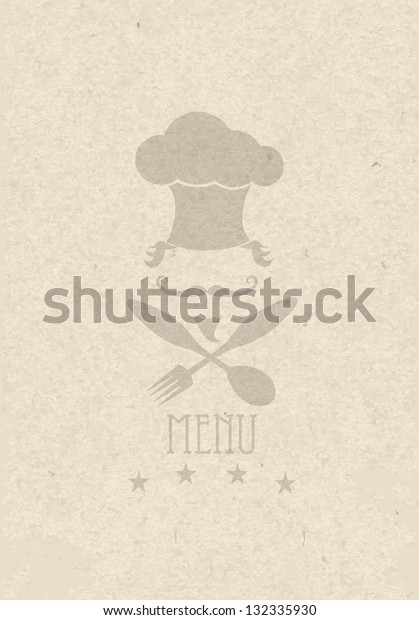 Cardboard Restaurant Menu Chef Symbol Eps10 Stock Vector (Royalty Free ...