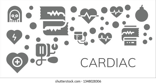Cardiac Icon Set 11 Filled Cardiac Stock Vector (Royalty Free) 1348028306