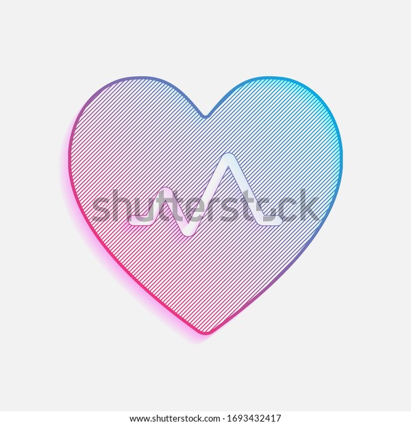Cardiac Pulse Heart Pulse Line Simple Stock Vector (Royalty Free ...