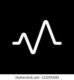 Cardiac Pulse Line Simple Single Icon Stock Vector (Royalty Free ...