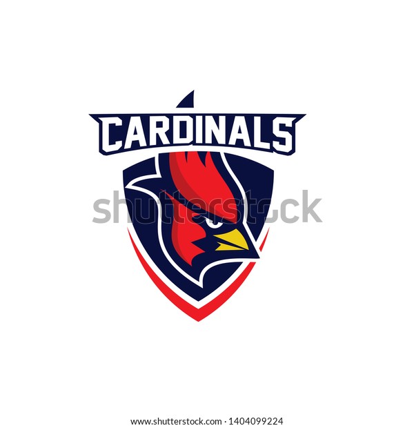 Cardinal Bird Red Color Head Mascot Stock Vector (Royalty Free ...