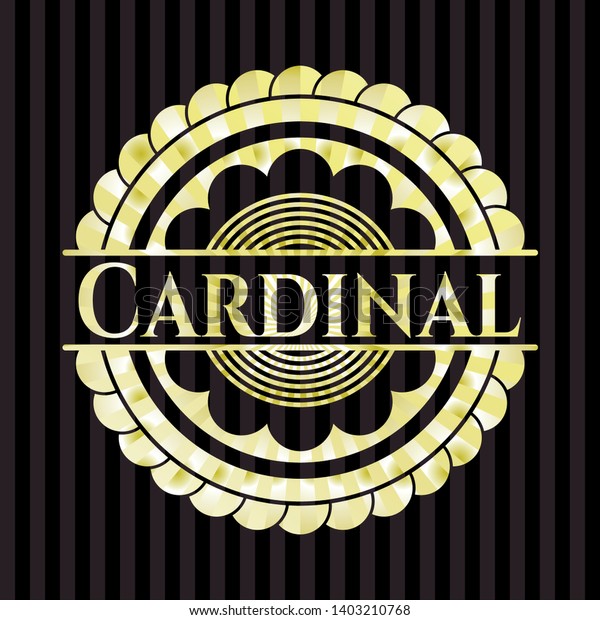 Cardinal Gold Emblem Vector Illustration Detailed Stock Vector (Royalty ...