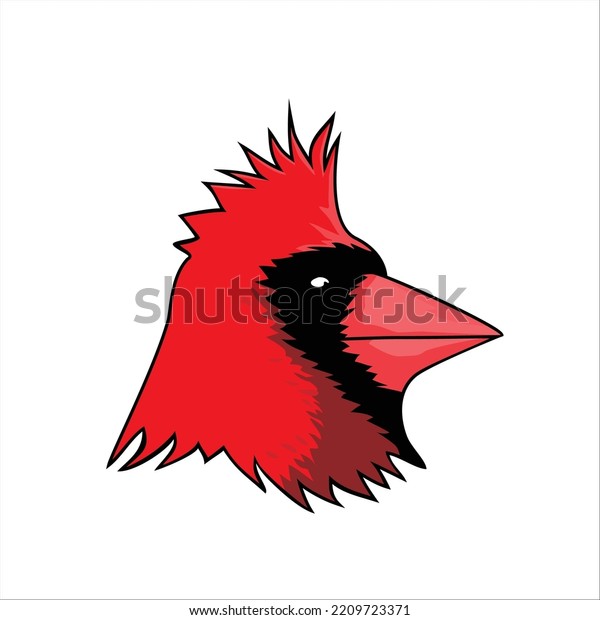 Cardinal Head Logo Design Illustration Redbird Stock Vector (Royalty ...