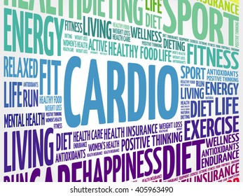 Cardio Word Cloud Background Health Concept: เวกเตอร์สต็อก (ปลอดค่า ...
