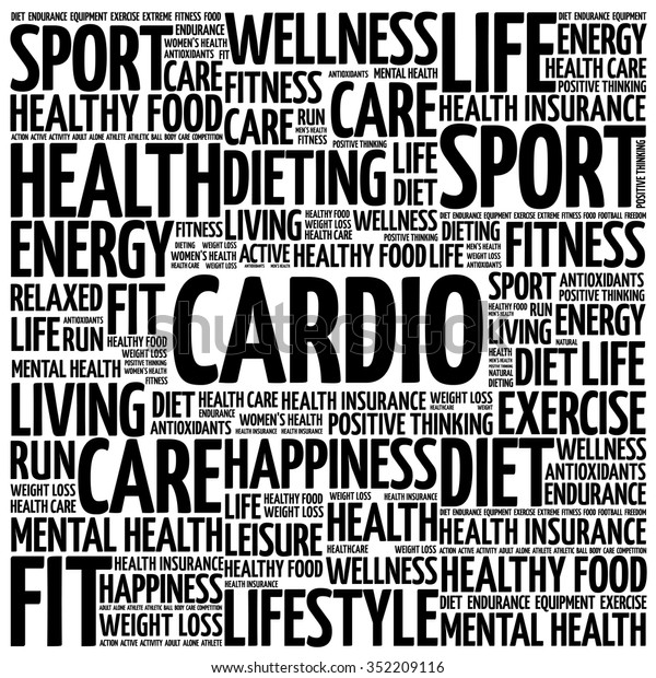 Cardio Word Cloud Background Health Concept Stock Vector (Royalty Free ...