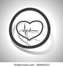 Cardiogram Sticker Icon Stock Vector (Royalty Free) 304445615 ...