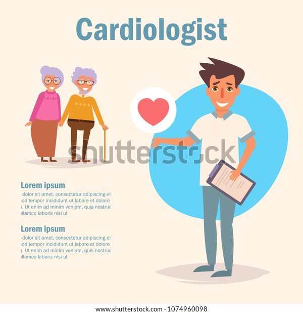 Cardiologist Medicine Vector Cartoon Isolated Art 스톡 벡터(로열티 프리 ...