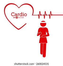 Cardiology Design Vector Illustration Stock Vector (Royalty Free ...