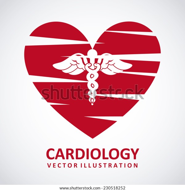 Cardiology Graphic Design Vector Illustration Stock Vector (Royalty ...