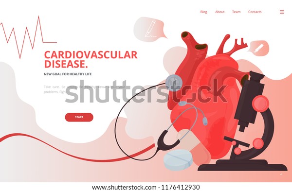 Cardiovascular Heart Diagnostics Concept Vector Illustration Stock ...