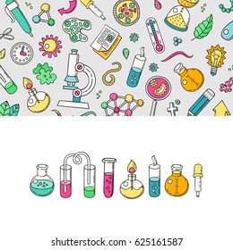 Cards Science Vector Illustration Hand Drawn Stock Vector (Royalty Free ...