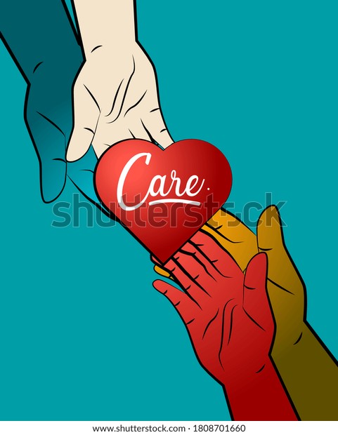 Care Humanity Background Hands Illustration Help Stock Vector (Royalty ...