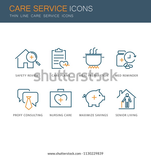 Care Service Icons Stock Vector (Royalty Free) 1130229839 | Shutterstock