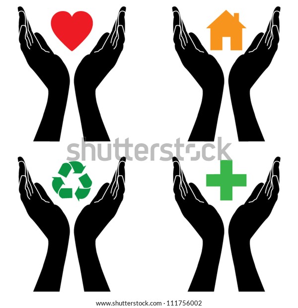 Care Sign Set Stock Vector (Royalty Free) 111756002