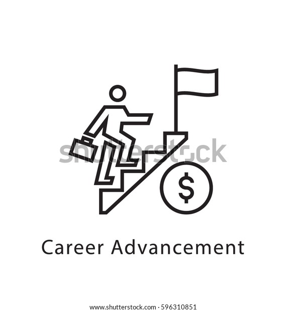 Career Advancement Vector Line Icon Stock Vector (Royalty Free) 596310851