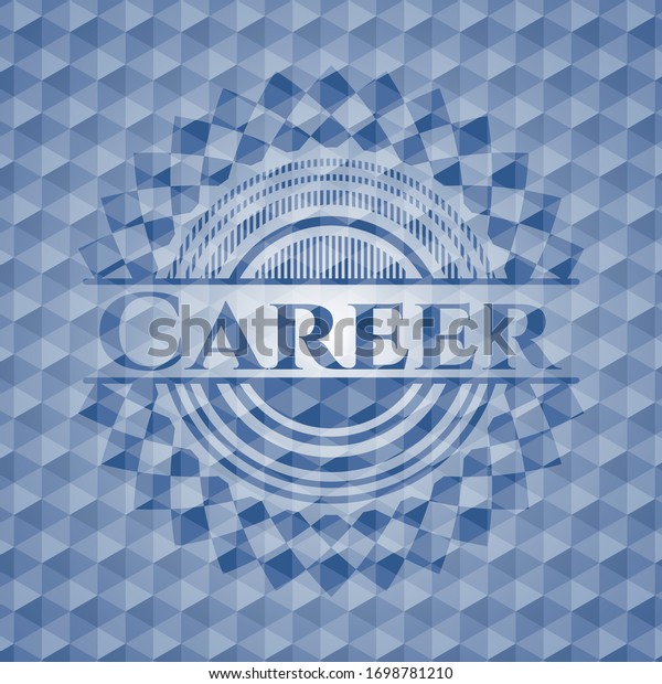 Career Blue Badge Geometric Pattern Background Stock Vector (Royalty ...