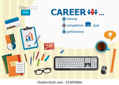 Career Design Flat Design Illustration Concepts Stock Vector (Royalty ...