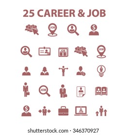 Career Development Icons Signs Vector Concept Stock Vector (Royalty ...