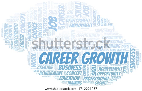 Career Growth Typography Vector Word Cloud Stock Vector (Royalty Free ...