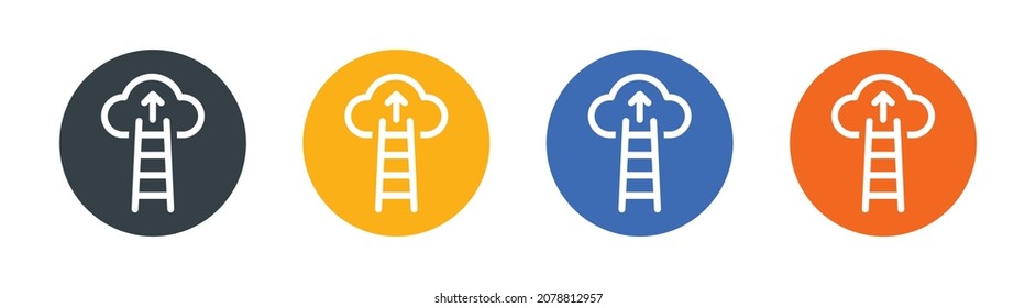 Career Icon Climbing Ladder Vector Symbol Stock Vector (Royalty Free ...