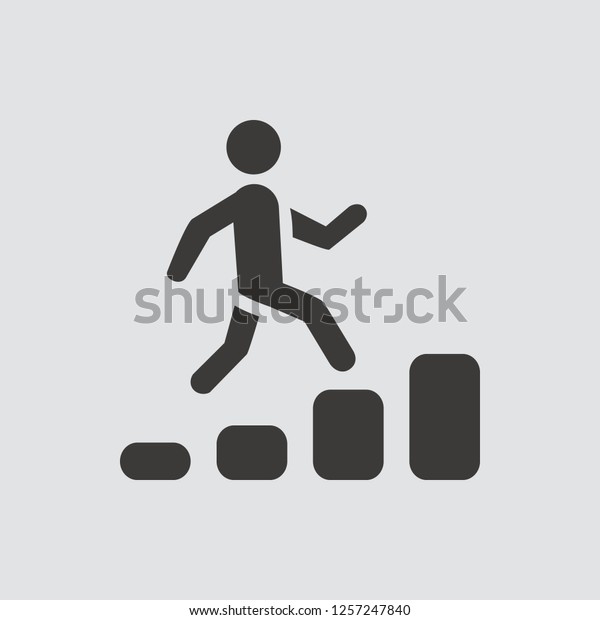 Career Ladder Icon Isolated Flat Style Stock Vector (Royalty Free ...