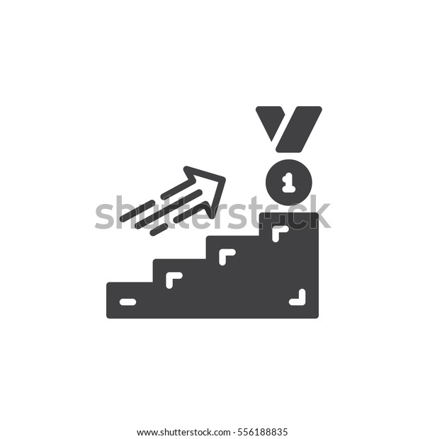 Career Ladder Icon Vector Filled Flat Stock Vector (Royalty Free ...