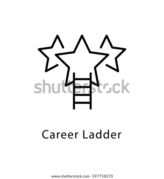 Career Ladder Vector Line Icon Stock Vector (Royalty Free) 597758270 ...