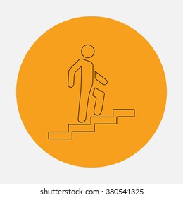 Career Simple Flat Button Line Symbol: ilustración de stock 675448471 ...