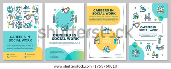 Career Social Work Brochure Template Employee Stock Vector (Royalty ...