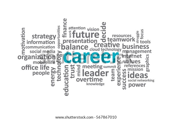 Career Typography Graphic Work Consisting Important Stock Vector ...