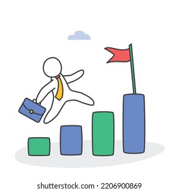 Career Vector Illustration Concept Growth Business Stock Vector ...