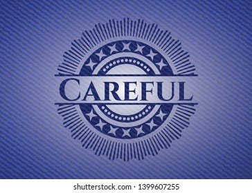 Careful Emblem Denim High Quality Background Stock Vector (Royalty Free ...
