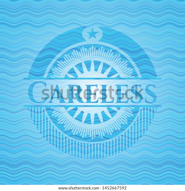 Careless Water Wave Representation Emblem Background Stock Vector ...