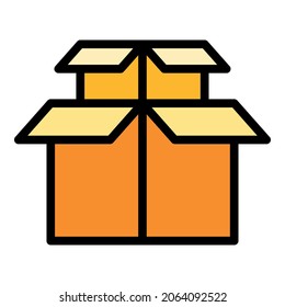 Cargo Box Icon Outline Cargo Box Stock Vector (Royalty Free) 2064092522 ...