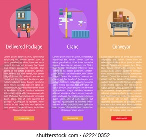 Cargo Delivery Vertical Banner Concept Stock Vector (Royalty Free ...