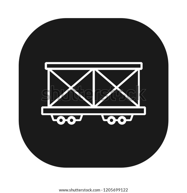 Cargo Freight Train Icon Black Background Stock Vector (Royalty Free ...