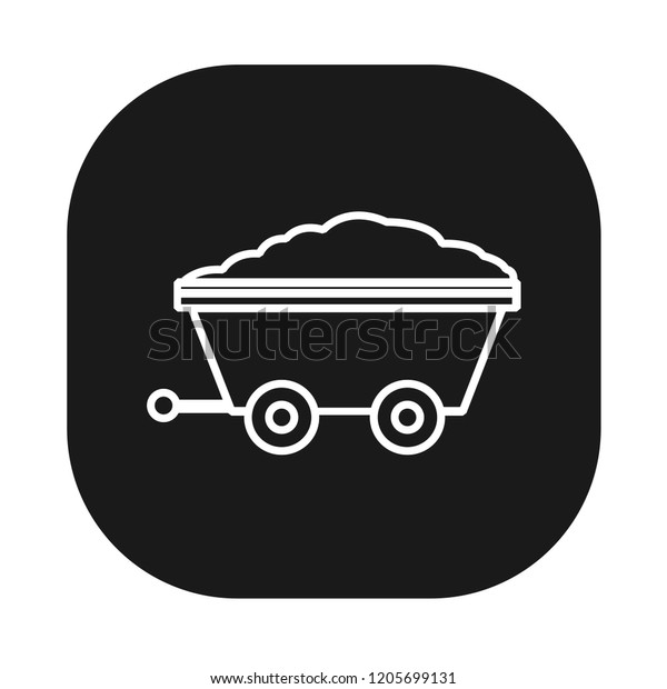 Cargo Freight Train Icon Black Background Stock Vector (Royalty Free ...